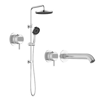 Bianka The Gabe Twin Shower & Tapware Package | Temple & Webster