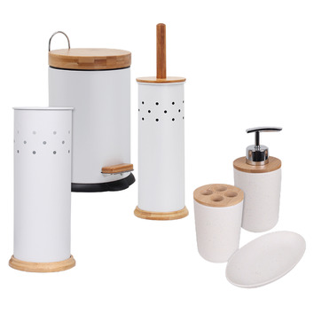 EcoBasics 6 Piece Bathroom Essential Set | Temple & Webster