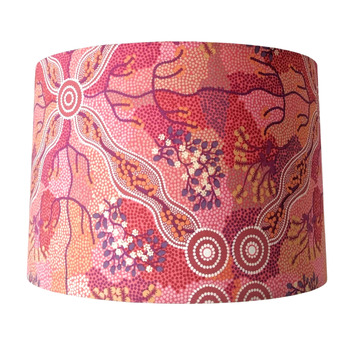 Pink Bush Tomato Aboriginal Lamp Shade | Temple & Webster