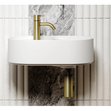 OMVIVO Lune 550mm Oval Solid Surface Above Counter Basin | Temple & Webster