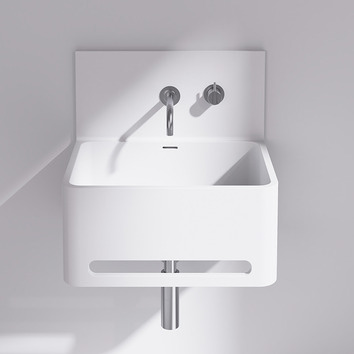 Vision 550mm Wall Hung Basin with Towel Rail & Splashback | Temple ...