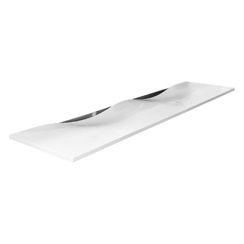 Onda Solid Surface Double Washplane | Temple & Webster