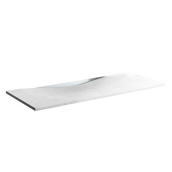 Onda Matte White Solid Surface Washplane | Temple & Webster