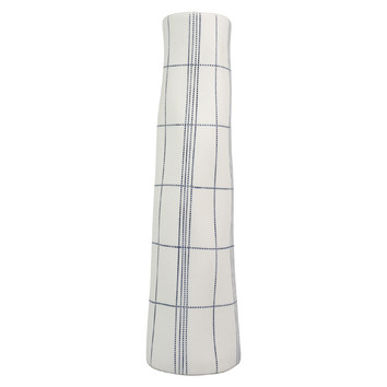 Ink Plaid Tube Oceania Vase | Temple & Webster
