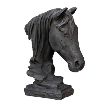 44cm Black Horse Garden Statue | Temple & Webster