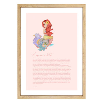 Zodiac Capricorn Child Mermaid Printed Wall Art | Temple & Webster