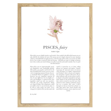 Pink Zodiac Pisces Child Printed Wall Art | Temple & Webster