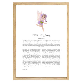 Purple Zodiac Pisces Child Printed Wall Art | Temple & Webster