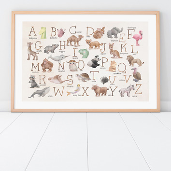 Animal Alphabet II Framed Paper Print Wall Art | Temple & Webster