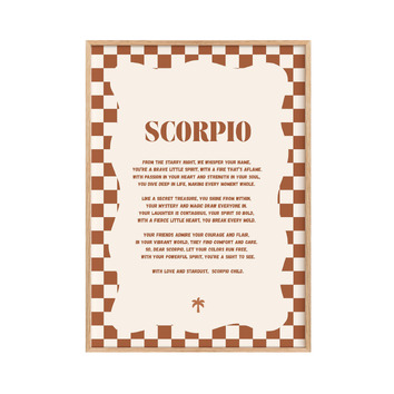 Zodiac Scorpio Child Paper Print Wall Art | Temple & Webster