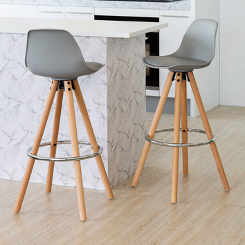 70cm Harmon Faux Leather Bar Stools | Temple & Webster