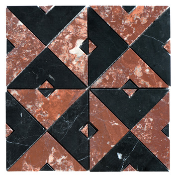 Samira Tuscan Red & Black Marble Mosaic Tile | Temple & Webster