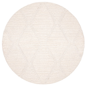 DaisieRugStudio Cream Jovara Diamond Round Rug | Temple & Webster