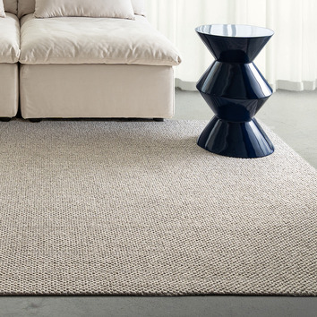 DaisieRugStudio Dark Grey Sylora Wool-Blend Power-Loomed Rug | Temple ...