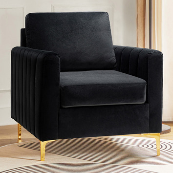 Lucy Velvet Armchair | Temple & Webster