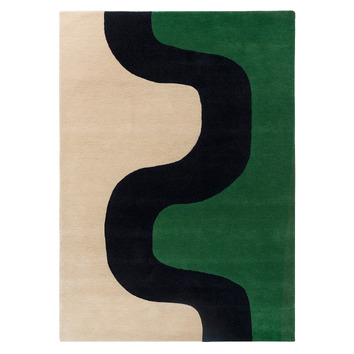 Green Seireeni Hand-Tufted Pure New Wool Rug | Temple & Webster