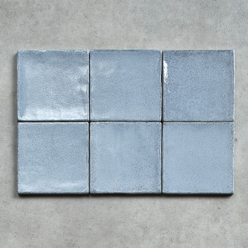 Naples Gloss Blue Small Square Ceramic Tile | Temple & Webster