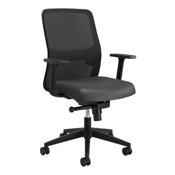 Graphite Faux Leather Task Chair | Temple & Webster
