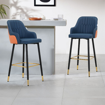 77cm Sterling Faux Leather Bar Stools | Temple & Webster