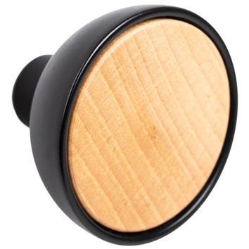 Bol Round Zinc Alloy & Beech Wood Knob | Temple & Webster