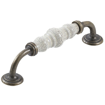 Trianon 128mm Porcelain & Zinc Alloy Bow Cabinet Handle | Temple & Webster