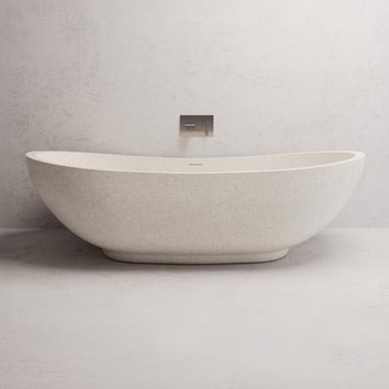 Willow 1790mm Oval Terrazzo Freestanding Bath with Overflow | Temple ...