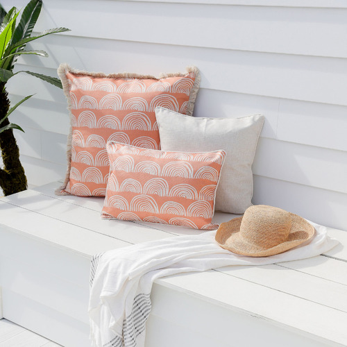 Escape to Paradise Rainbows Piped Rectangular Outdoor Cushion | Temple ...