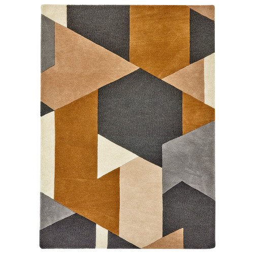 Caramel Slate Shell Popova Hand-Tufted Rug | Temple & Webster
