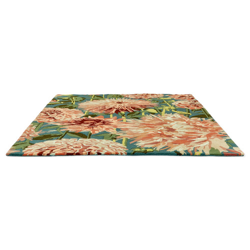 Coral Wilderness Dahlia Hand-Tufted Pure New Wool Rug | Temple & Webster