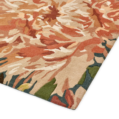 Coral Wilderness Dahlia Hand-Tufted Pure New Wool Rug | Temple & Webster