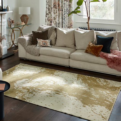 Sahara Enigmatic Printed Hand-Loomed Cotton Rug | Temple & Webster