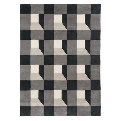 Slate Blocks Hand-Tufted Wool Rug | Temple & Webster