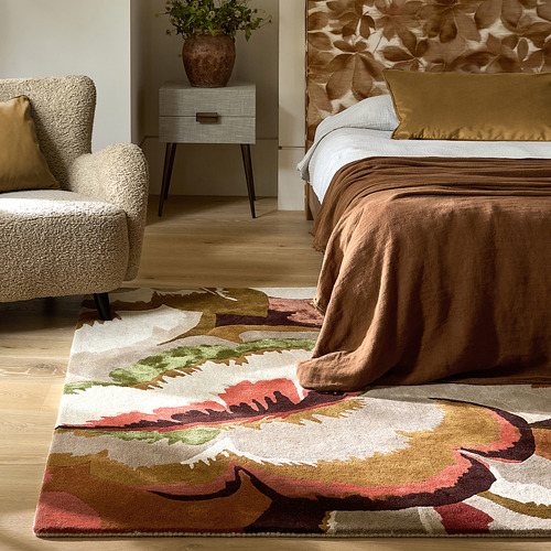 Amber Calathea Hand-Tufted Wool-Blend Rug | Temple & Webster