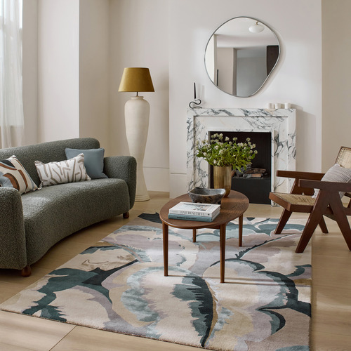 Wild Water Calathea Hand-Tufted Wool-Blend Rug | Temple & Webster