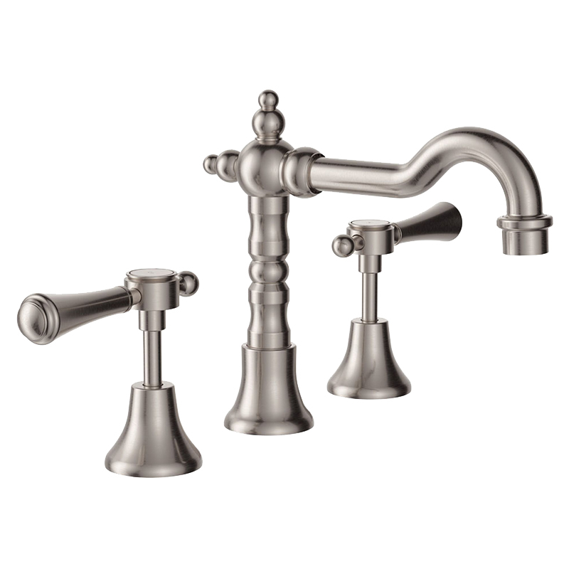 Lillian Shepherds Crook Basin Tap Set with Levers | Temple & Webster