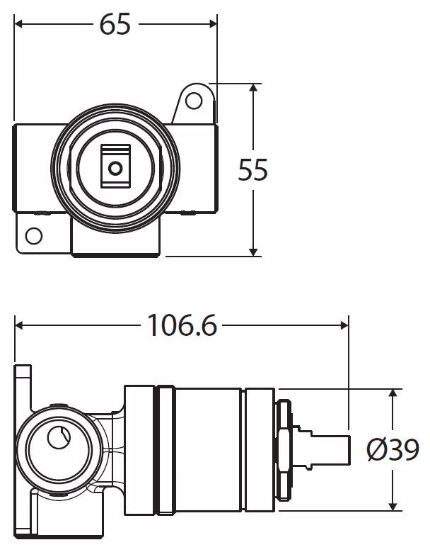 Quik-Switch Universal Shower/Bath Mixer In-Wall Body | Temple & Webster