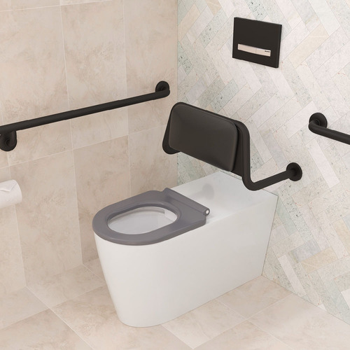 Accessible Stainless Steel Toilet Back Rest | Temple & Webster
