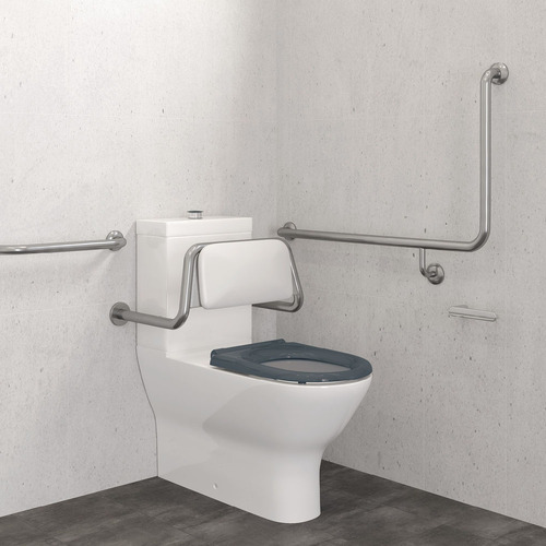 Accessible 960 x 600mm Stainless Steel Left-Hand Grab Rail | Temple ...