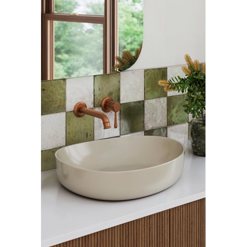 Fienza Pebble 500mm Ceramic Above Counter Basin | Temple & Webster