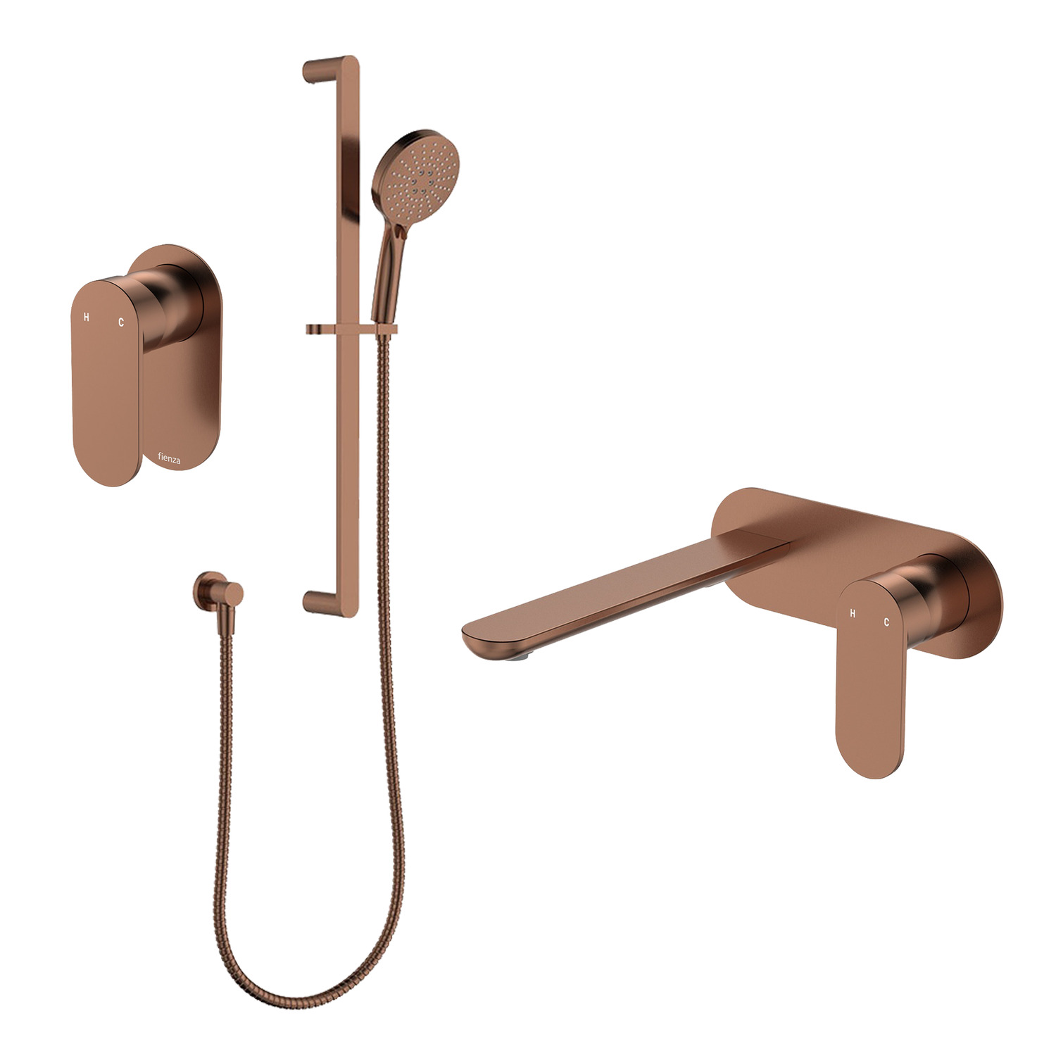 Fienza Empire Slim Rail Shower & Tapware Package | Temple & Webster