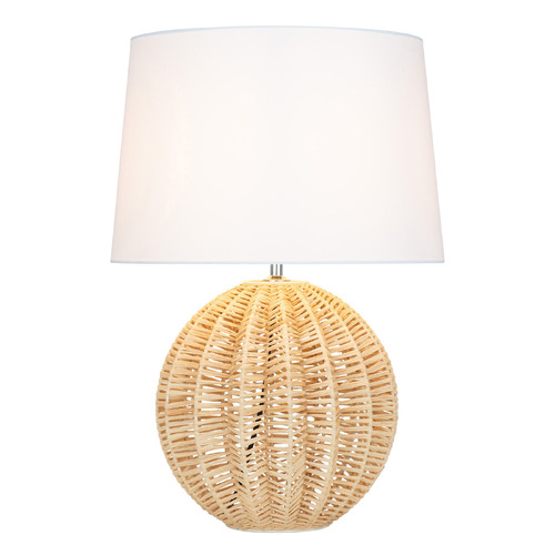 58cm Stiloso Raffia Fibre Base Table Lamp | Temple & Webster