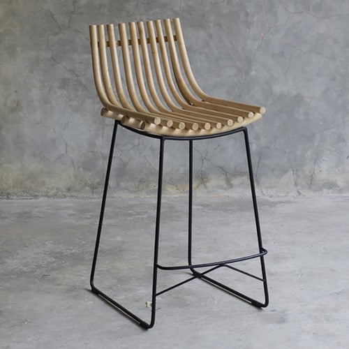 SLH House 65cm Clark Rattan Counter Stool | Temple & Webster