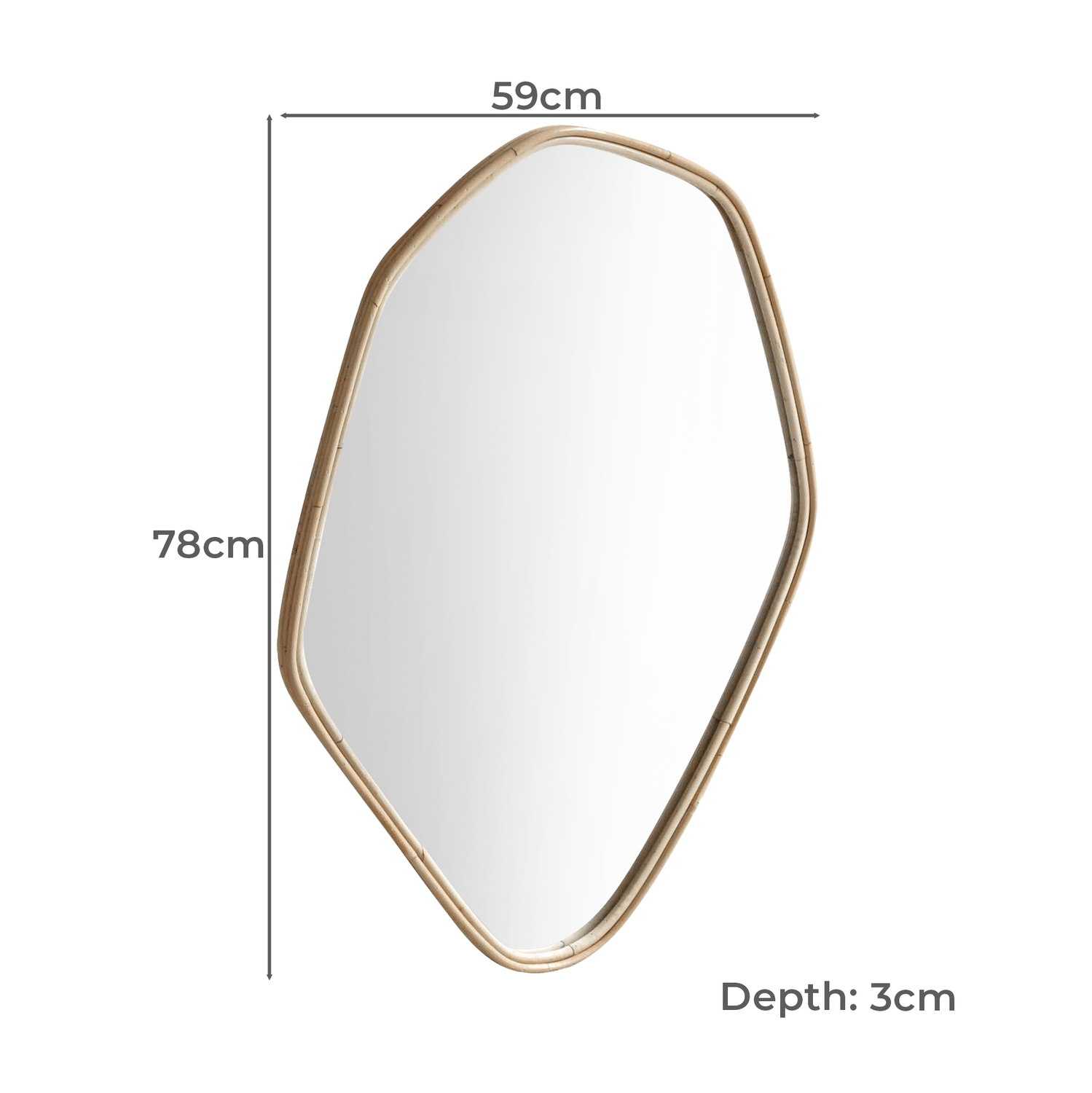 Terzon Rattan Wall Mirror | Temple & Webster