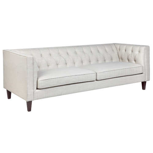 Rexington Home Button Tufted Blaise 3 Seater Sofa | Temple & Webster