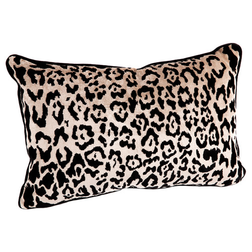 Leopard Sheena Rectangular Velvet Cushion | Temple & Webster