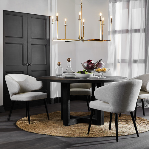 Rexington Home Tegan Round Wooden Dining Table Temple Webster