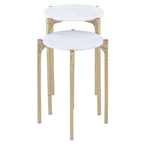 2 Piece Reston Marble Nesting Side Table Set | Temple & Webster