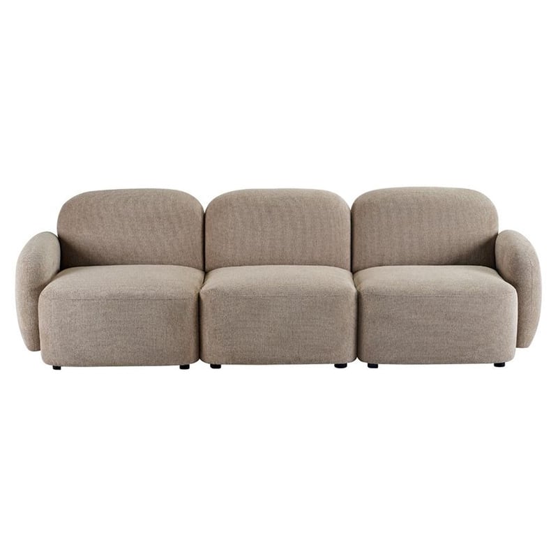 Olean 3 Seater Chenille Sofa | Temple & Webster