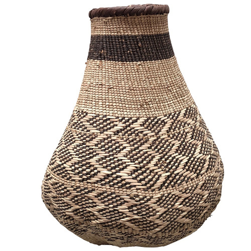 Tribal Expressions 30cm Binga Palm Batonga Basket | Temple & Webster
