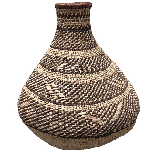 Tribal Expressions 30cm Binga Palm Batonga Basket | Temple & Webster